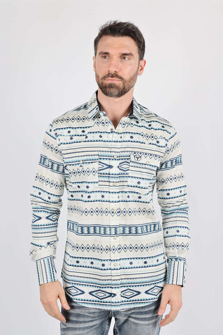 Aztec Long Sleeve Dress Shirts – Platini Fashion
