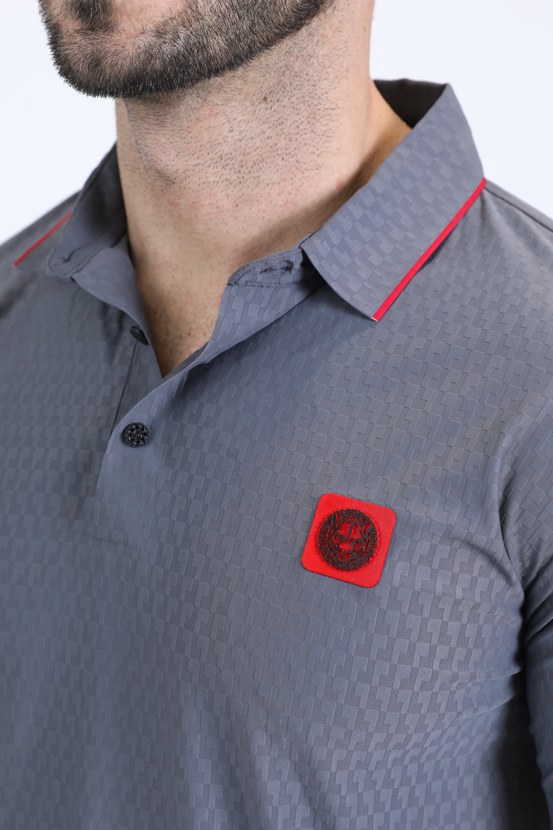 Men's Cotton Modern Fit Stretch Grey Polo – Platini Fashion