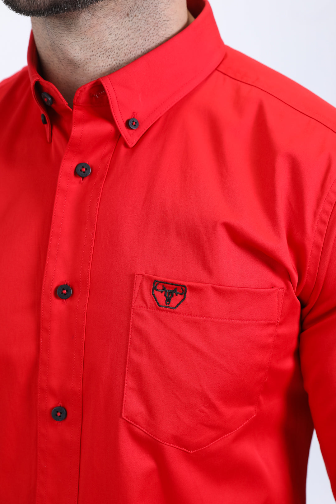 Men's Performance Long Sleeve Red Shirt – Platini Fashion
