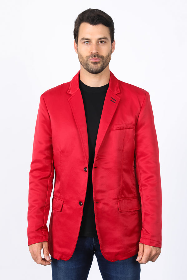 Men's Double Button Red Blazer – Platini Fashion